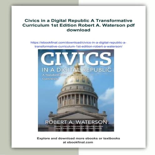 Civics in a Digital Republic A Transformative Curriculum 1st Edition ...