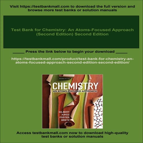 Test Bank for Chemistry: An Atoms-Focused Approach (Second Edition ...