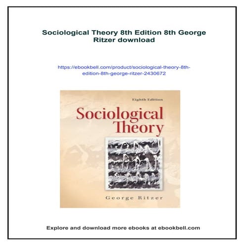 Sociological Theory 8th Edition 8th George Ritzer | PDF