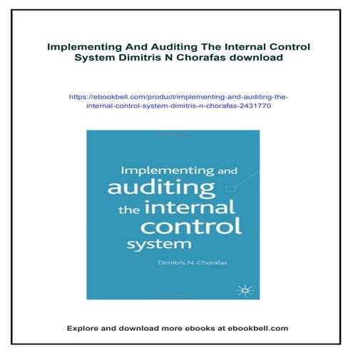 Implementing And Auditing The Internal Control System Dimitris N ...