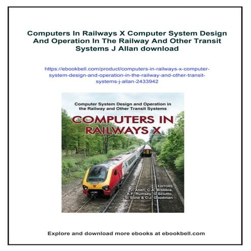 Computers In Railways X Computer System Design And Operation In The ...