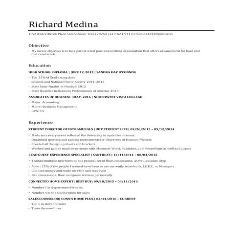 Richard Medina Resume | DOCX