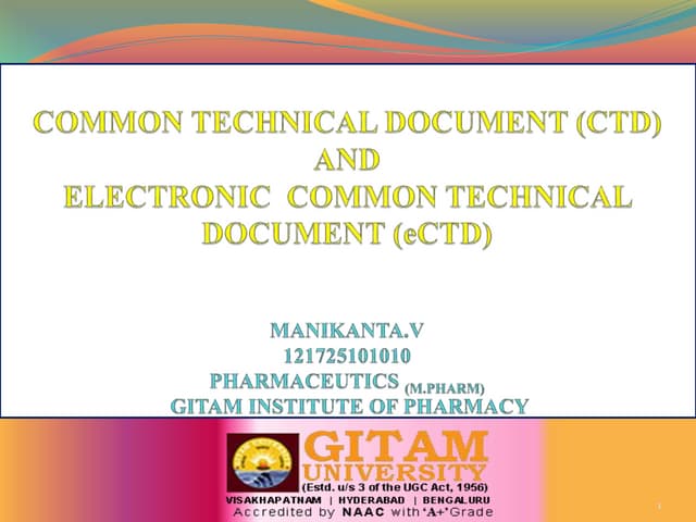 Common Technical Document (CTD) | PPTX