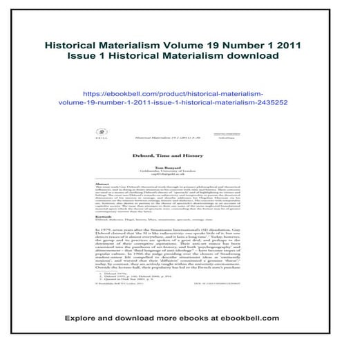 Historical Materialism Volume 19 Number 1 2011 Issue 1 Historical ...