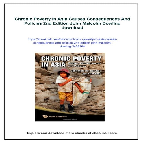 Chronic Poverty In Asia Causes Consequences And Policies 2nd Edition ...