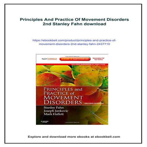 Principles And Practice Of Movement Disorders 2nd Stanley Fahn | PDF
