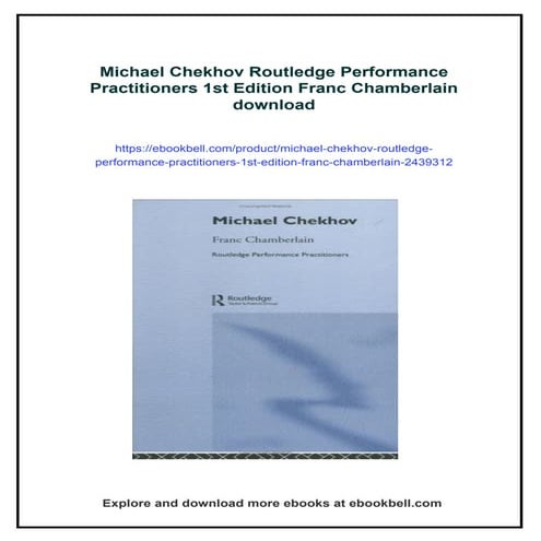 Michael Chekhov Routledge Performance Practitioners 1st Edition Franc ...