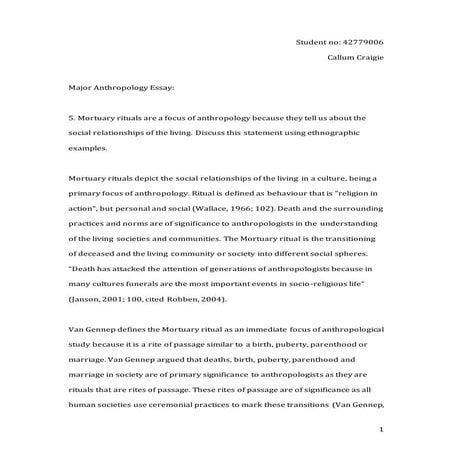 Final Major Anthropology Essay | DOCX
