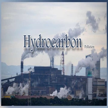 Hydrocarbon Pollution | PPTX