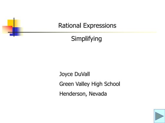 Simplifying Rational Algebraic Expressions | PDF | Programming ...