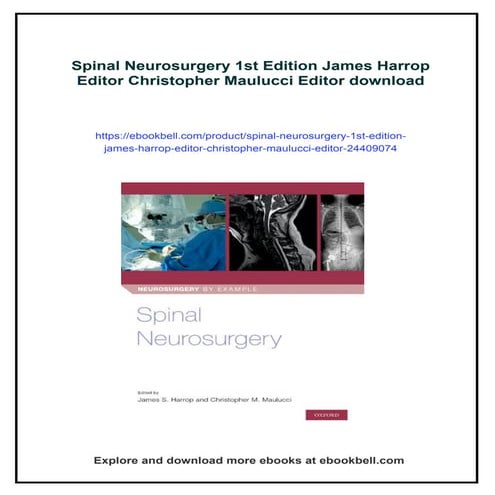 Spinal Neurosurgery 1st Edition James Harrop Editor Christopher ...