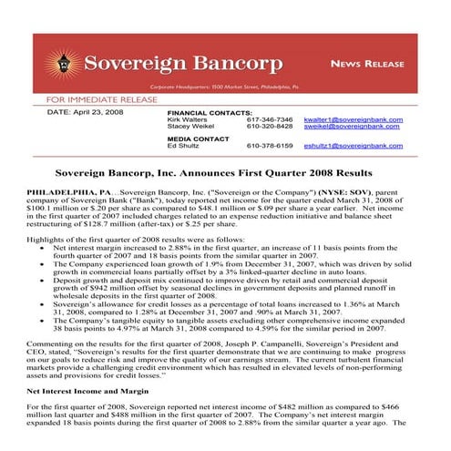 sovereignbank Q1_2008 | PDF