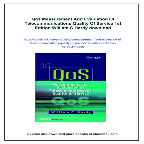 Qos Measurement And Evaluation Of Telecommunications Quality Of Service ...
