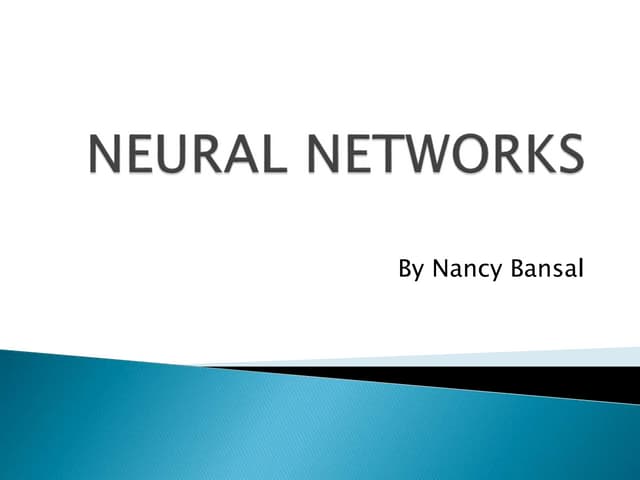 Neural Networks Pptx Computer Networking Computing