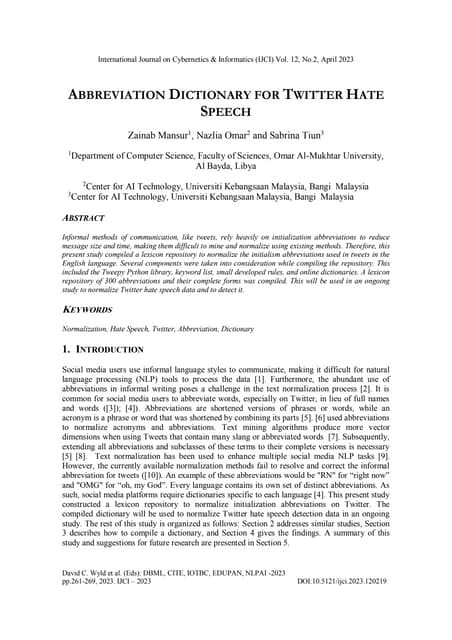 Arabic Dataset For Automatic Keyphrase Extraction Pdf