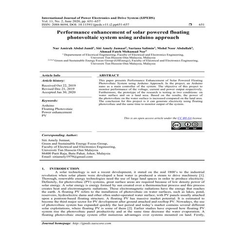 Floating solar system | PDF