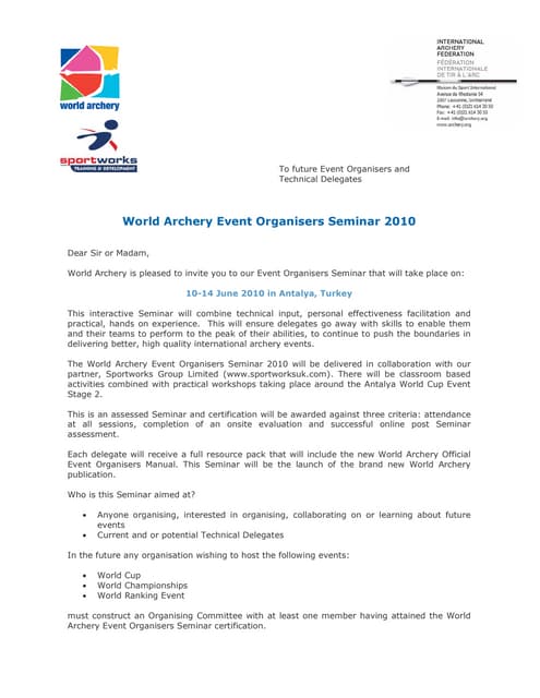 BNI Universal Meeting Invitation Letter | PDF