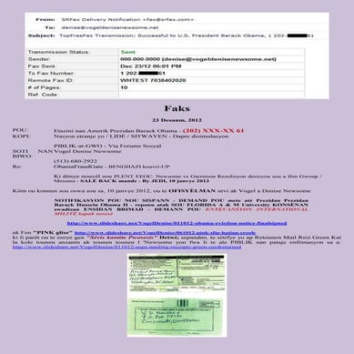 122312 obama fax (haitian creole) | PDF