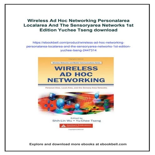 Wireless Ad Hoc Networking Personalarea Localarea And The Sensoryarea Networks 1st Edition ...