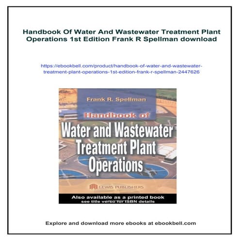 Handbook Of Water And Wastewater Treatment Plant Operations 1st Edition ...