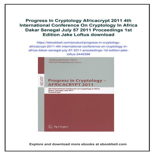 Progress In Cryptology Africacrypt 2011 4th International Conference On ...