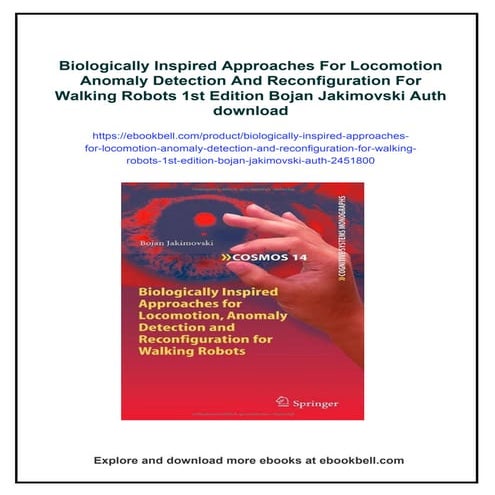 Biologically Inspired Approaches For Locomotion Anomaly Detection And Reconfiguration For ...