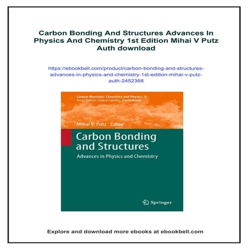 Carbon Bonding And Structures Advances In Physics And Chemistry 1st ...
