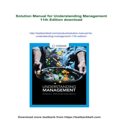Solution Manual for Understanding Management 11th Edition | PDF
