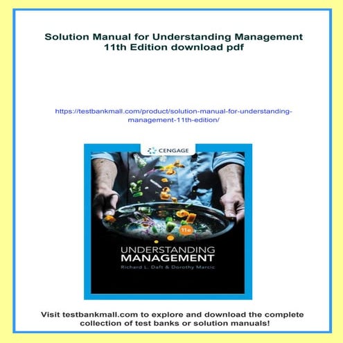Solution Manual for Understanding Management 11th Edition | PDF