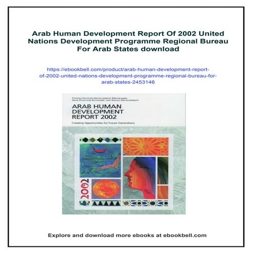Arab Human Development Report Of 2002 United Nations Development Programme Regional Bureau For ...