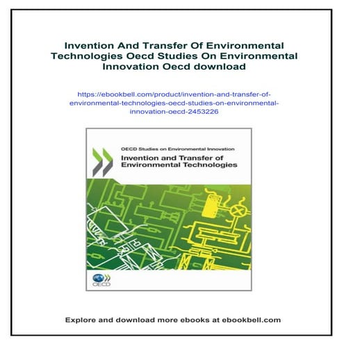 Invention And Transfer Of Environmental Technologies Oecd Studies On ...
