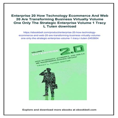 Enterprise 20 How Technology Ecommerce And Web 20 Are Transforming Business Virtually Volume One ...