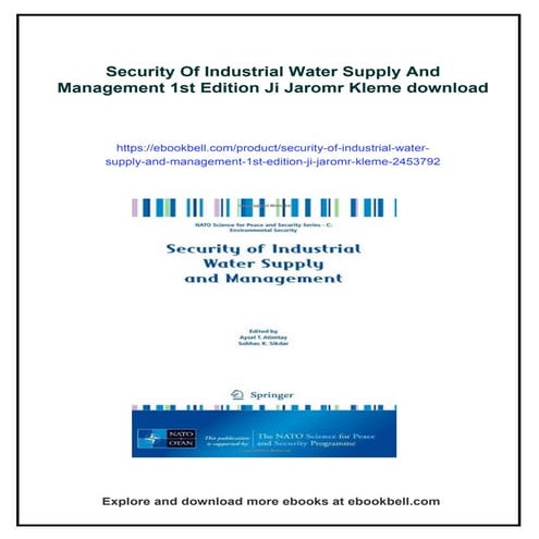 Security Of Industrial Water Supply And Management 1st Edition Ji Jaromr Kleme | PDF