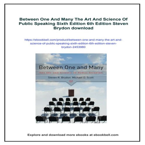 Between One And Many The Art And Science Of Public Speaking Sixth ...