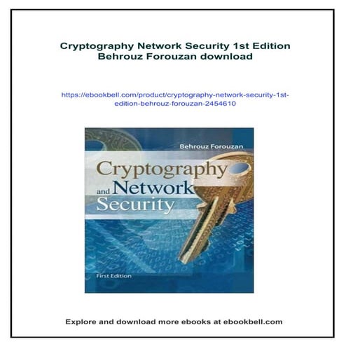 Cryptography Network Security 1st Edition Behrouz Forouzan | PDF