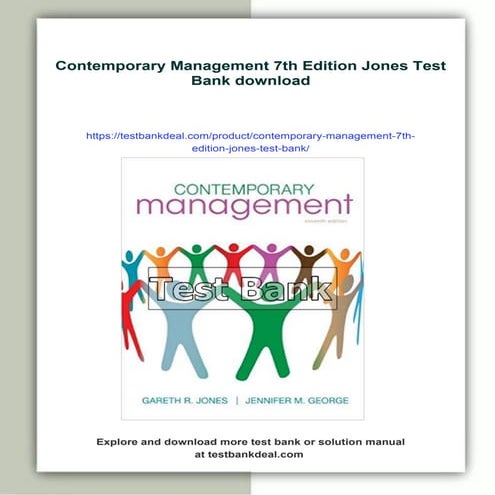 Contemporary Management 7th Edition Jones Test Bank | PDF