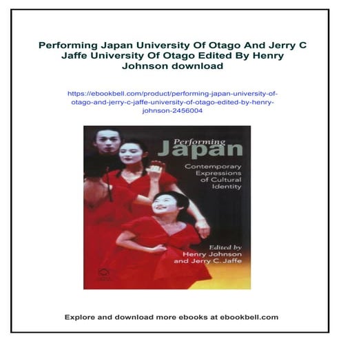 Performing Japan University Of Otago And Jerry C Jaffe University Of ...