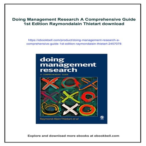 Doing Management Research A Comprehensive Guide 1st Edition ...