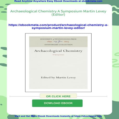 Archaeological Chemistry A Symposium Martin Levey (Editor) | PDF