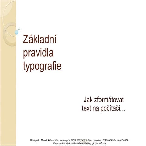 Typografie_-_zakladni_pravidla | PPT