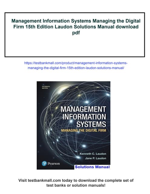 Systems Analysis and Design 8th Edition Kendall Solutions Manual | PDF