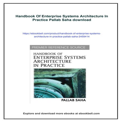 Handbook Of Enterprise Systems Architecture In Practice Pallab Saha | PDF