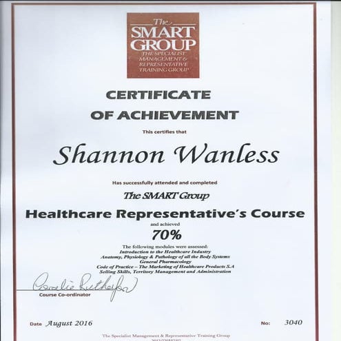 SMART Group Certificate | PDF