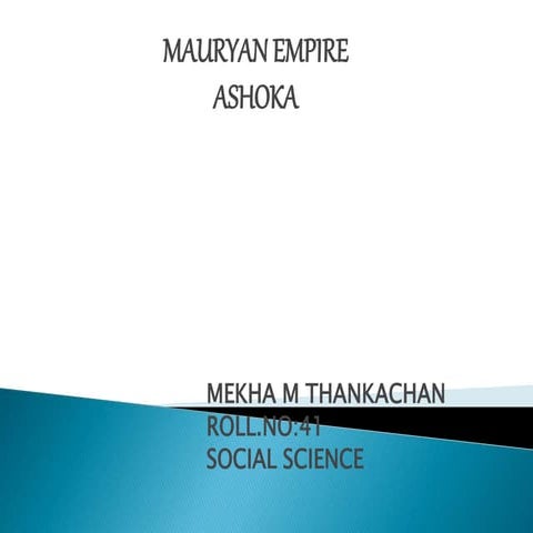 MAURYAN EMPIRE ASHOKA | PPTX