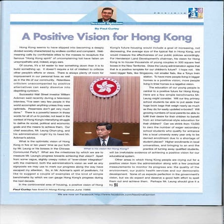 1231 a positive vision for hong kong | PDF