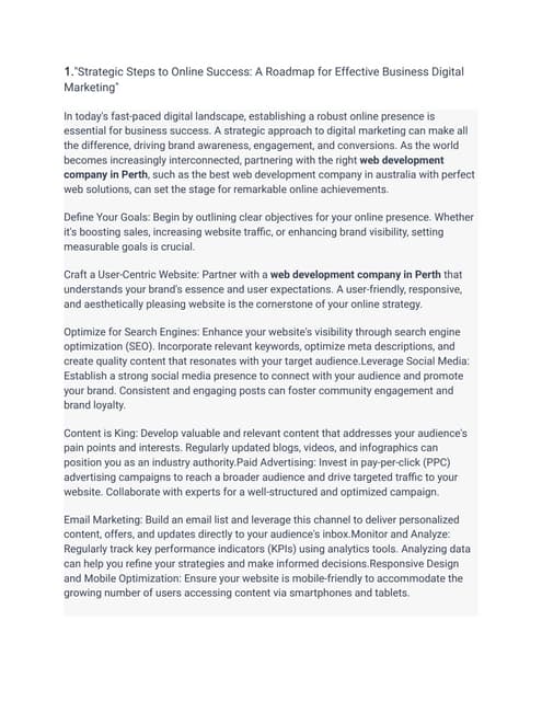 Digital Marketing Science Training Specification | PDF