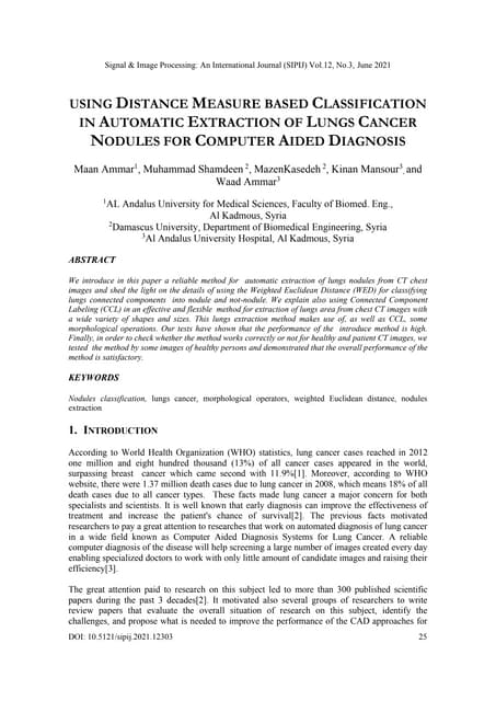 Classification of Lungs Images for Detecting Nodules using Machine Learning | PDF