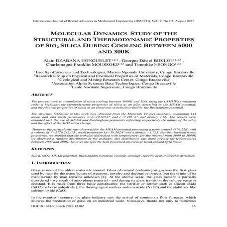 Molecular Dynamics Study of the Structural and Thermodynamic Properties ...
