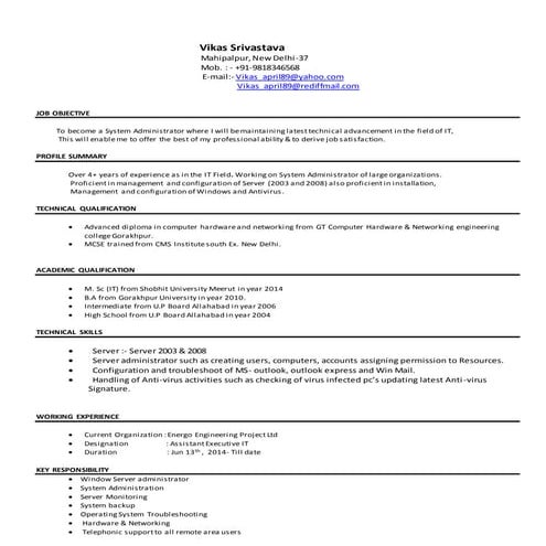 vijendra resume 2015 | DOC