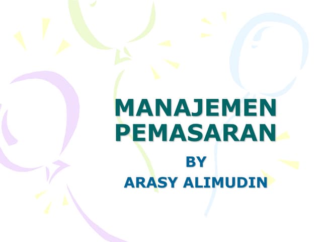Aspek Pasar dan Pemasaran | PPTX